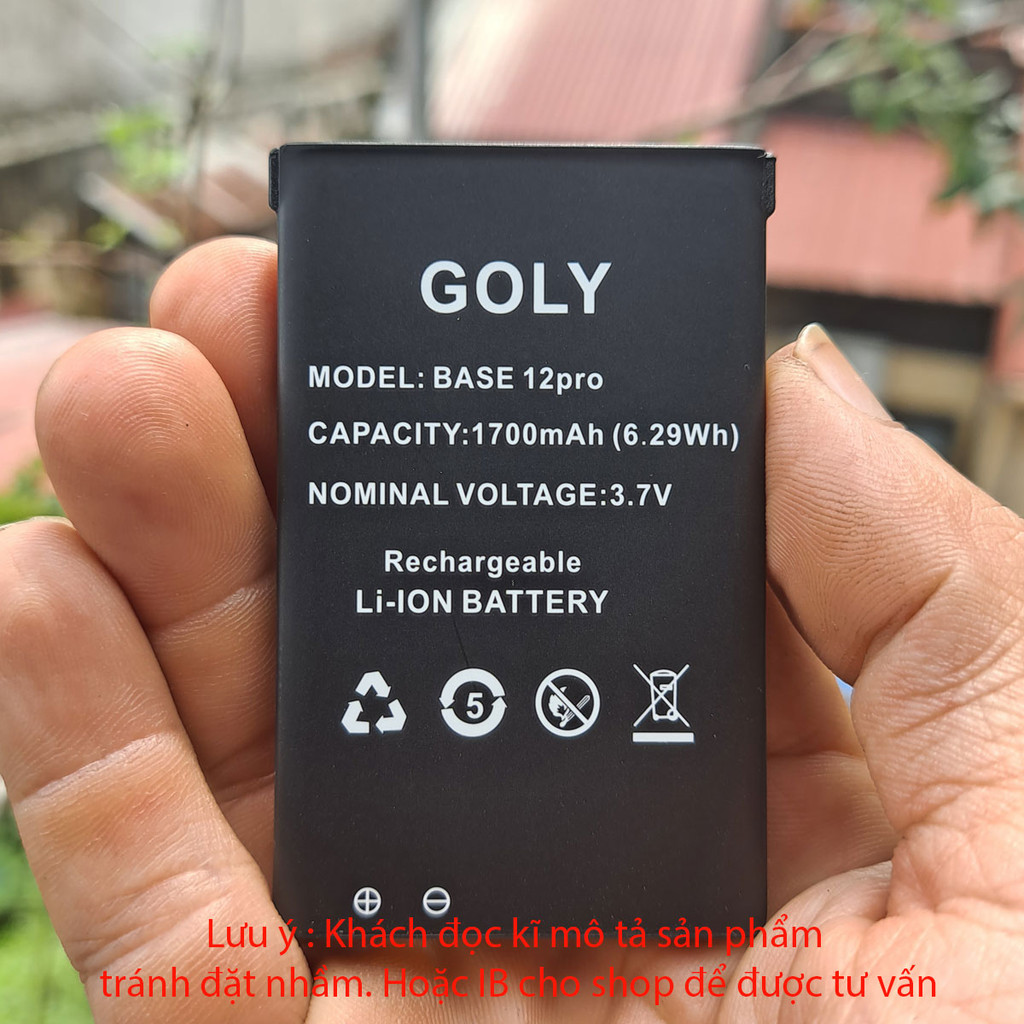 Pin hãng Goly Base 12 pro, Dung lượng chuẩn 1700 mAh | Shopee Việt Nam