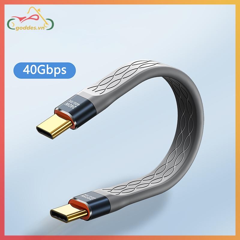 Goddes USB4 Cáp Dữ Liệu Tương Thích Thunderbolt 3 4 40Gbps USB C Sang Type C Cáp Ngắn 240W ...