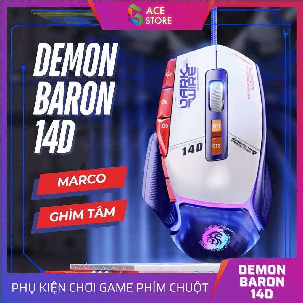 Chuột Gaming Demon Baron 14D hỗ trợ ghìm tâm PUBG Mobile, PC | Shopee ...