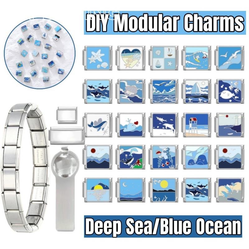Blue Ocean Series Quyến Rũ Vòng Tay Ý Quyến Rũ Liên Kết Phù Hợp Với 9 ...