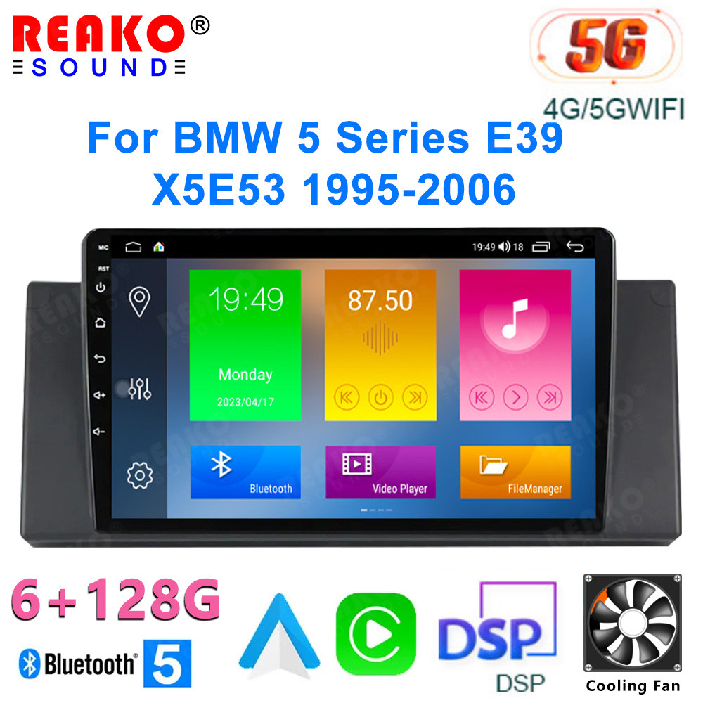 Máy nghe nhạc ô tô Android 2Din 9 Inch cho BMW 5 Series E39 X5 E53 1995-2006 Hỗ trợ vô tuyến tự ...