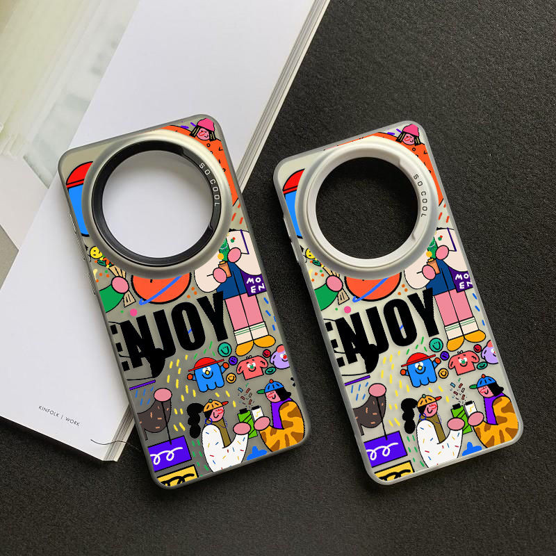 /Ốp điện thoại nhân vật graffiti màu bạc Honor 100pro mẫu hot trên mạng ...