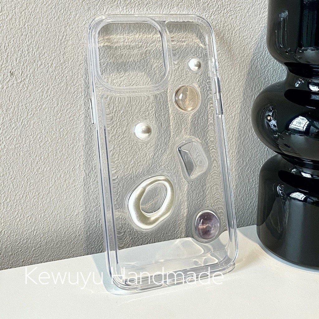 Đơn Giản Cao Cấp ins Niche Gem Trong Suốt Thích Hợp Cho Apple 15pm Vỏ ...