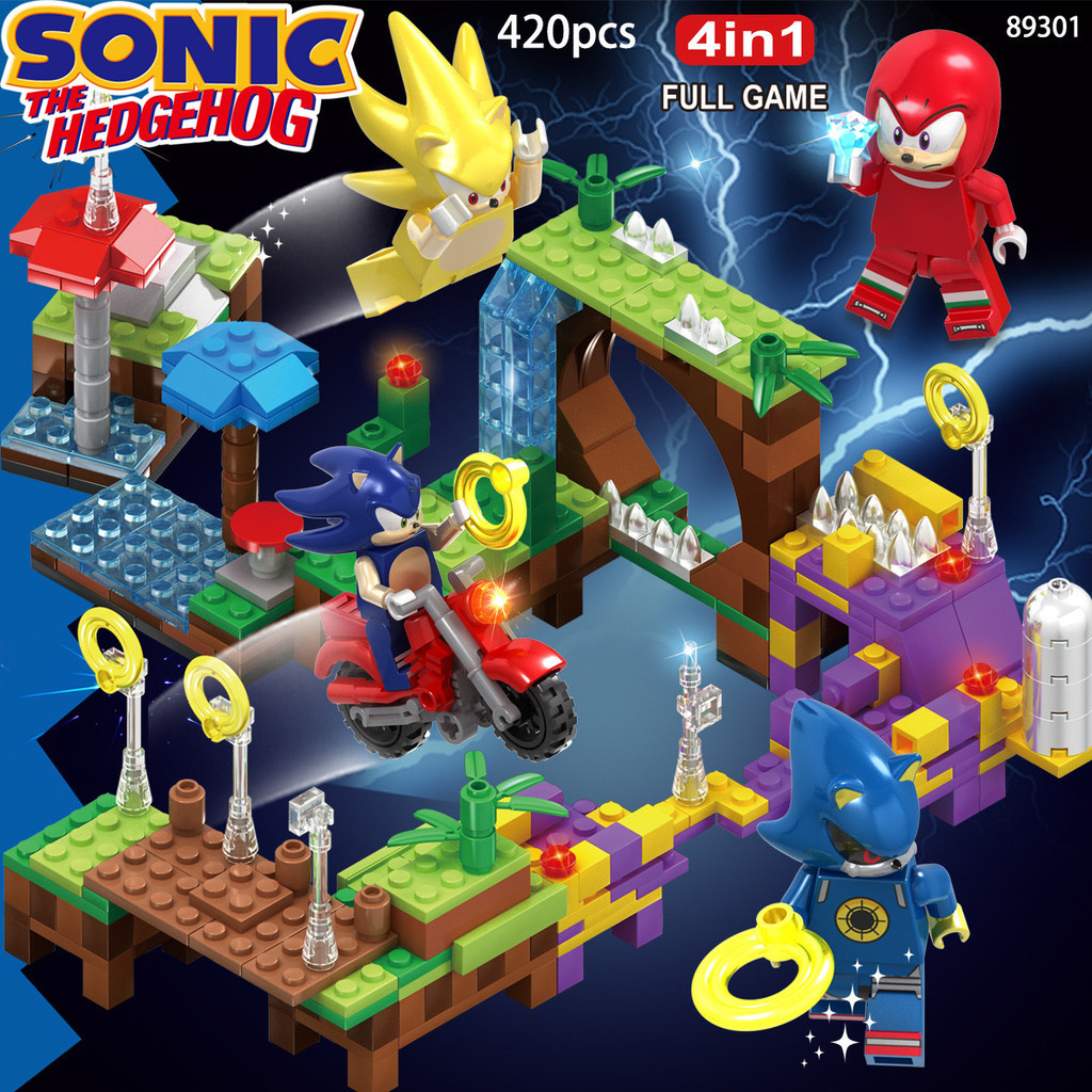 4 SONIC Lego Khối Xây Dựng SONIC The Hedgehog Siêu Xanh SONIC Trẻ Em ...