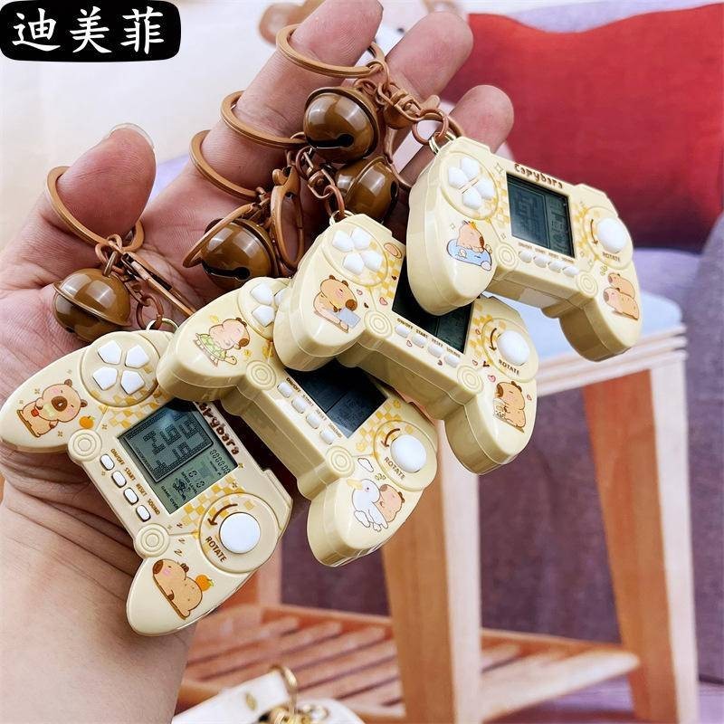 Capybara Sáng Tạo Hoạt Hình mini Tetris Tay Cầm Máy Chơi game Móc Khóa ...