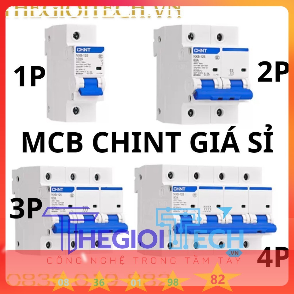 TH Aptomat MCB 1P+N 1P 2P 3 Pha NXB-63 NXB-40 ChinT 6A 10A 16A 20A 25A 32A 40A 50A 63A, Cầu dao ...