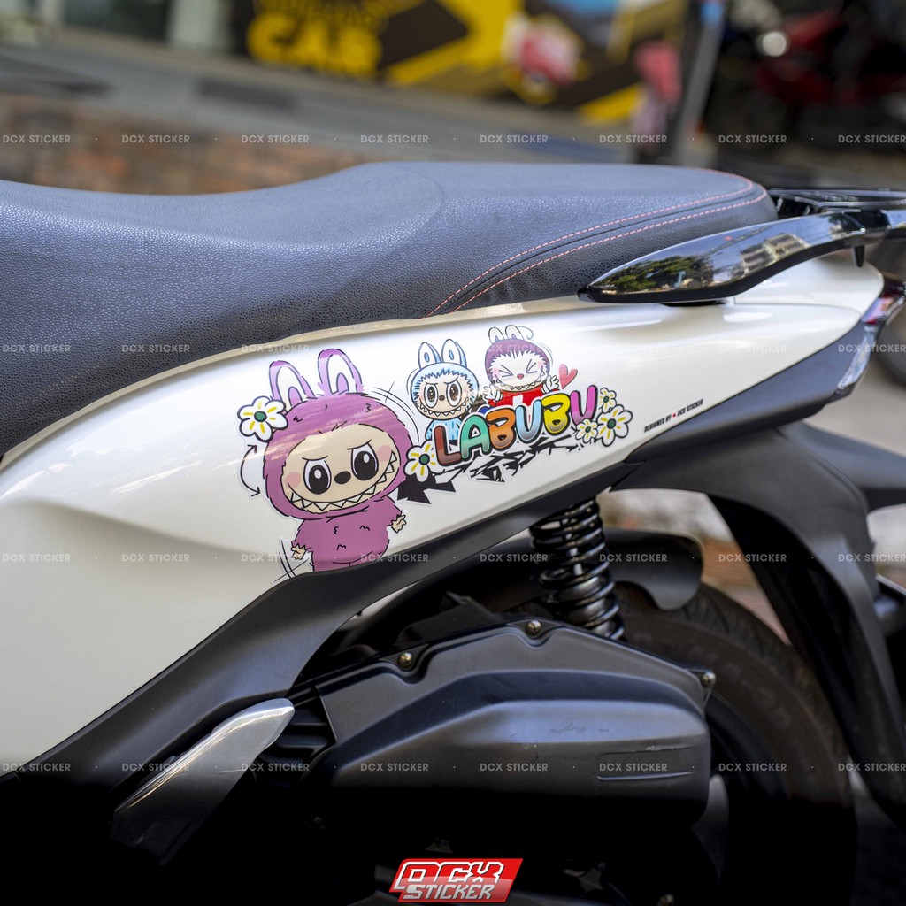 Bộ Tem Labubu Dán Trang Trí Mọi Dòng Xe | Chất Liệu Decal Pvc 3 Lớp ...