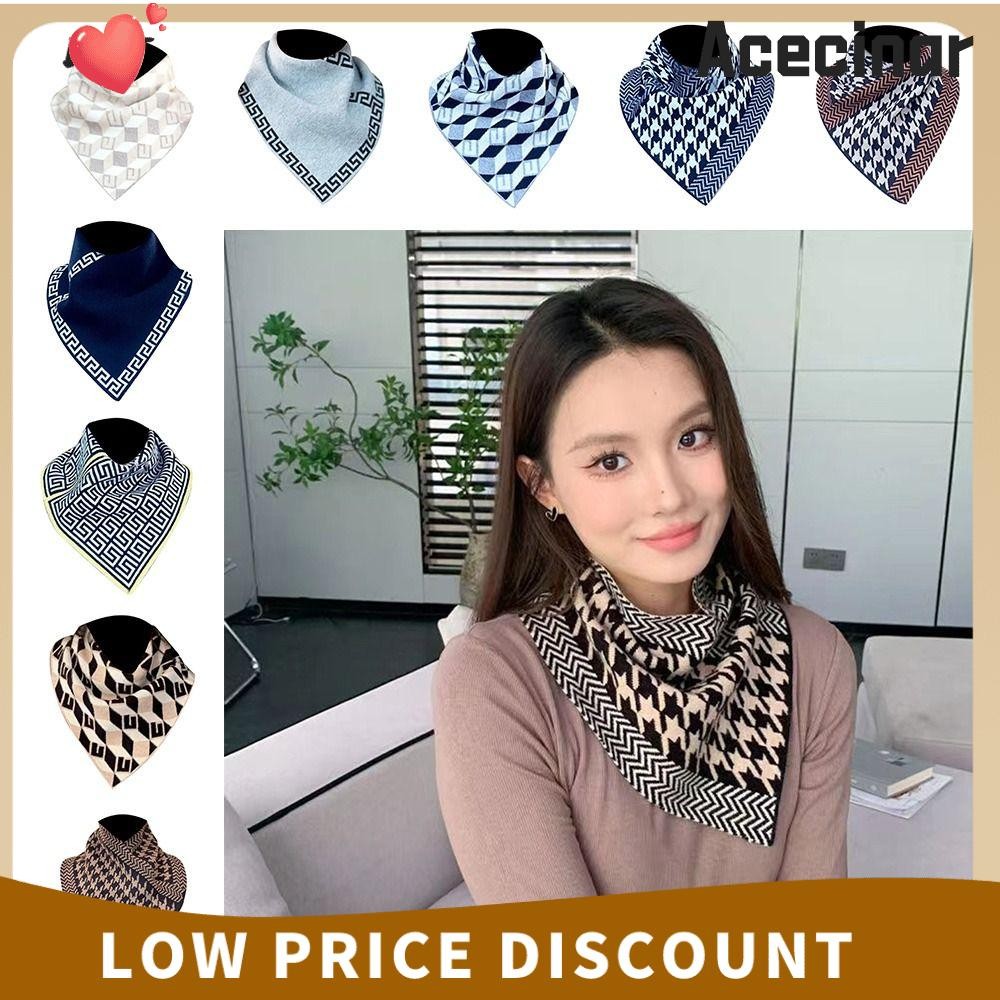 Acecinar Nhiệt Cổ Ấm, Yếm Dày Đan Tam Giác Khăn, Nam Nữ Khăn Chống Gió ...