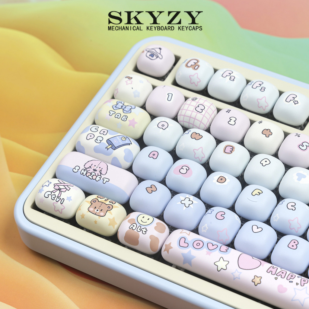 Toy House Keycaps MOG Profile Tròn Dễ Thương PBT Dye Sub Bàn Phím Cơ ...