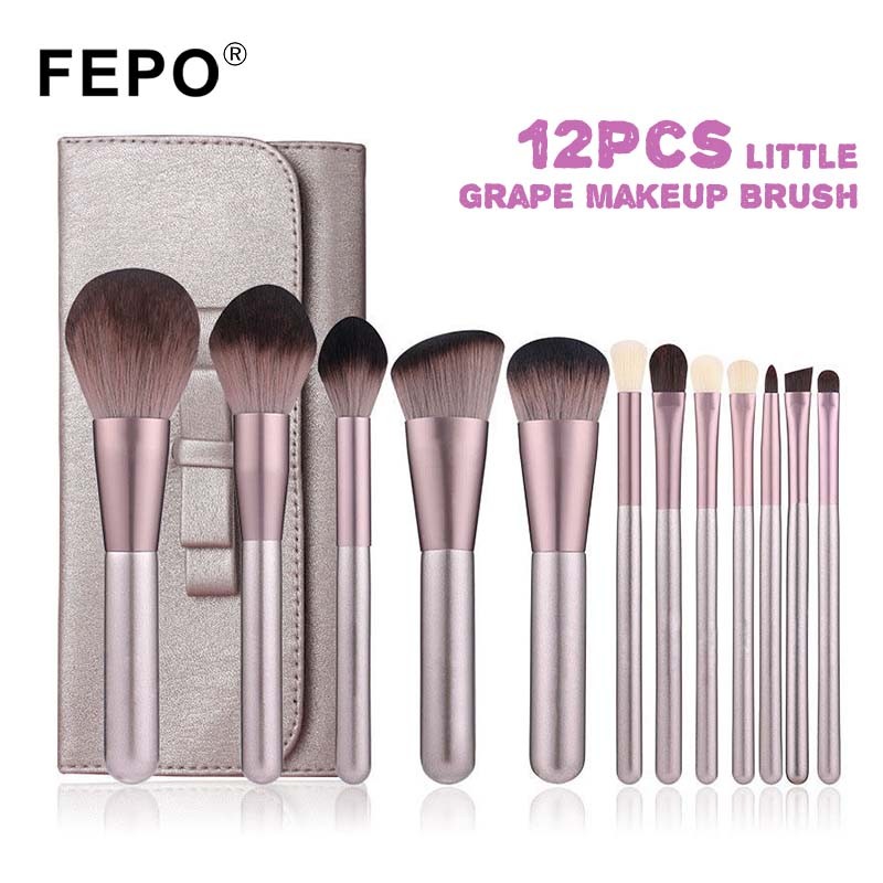 Fepo 12 Cái / bộ Bộ Bàn Chải Trang Điểm Bột Chuyên Nghiệp Kem Che ...