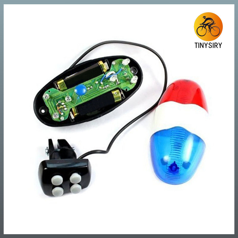 Tinysiry 6LED 4 tông Cảnh báo còi báo động Đèn điện tử Đi xe đạp Xe đạp Chuông còi báo động ...
