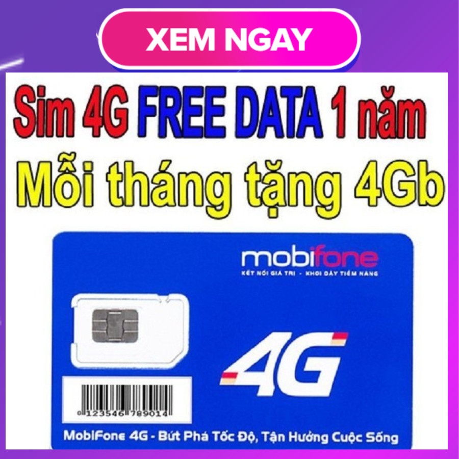 [ TRỌN GÓI 1 NĂM ] Sim 4G Chuẩn Mobifone Sim Dcom Vào Mạng Lướt Web Tốc ...