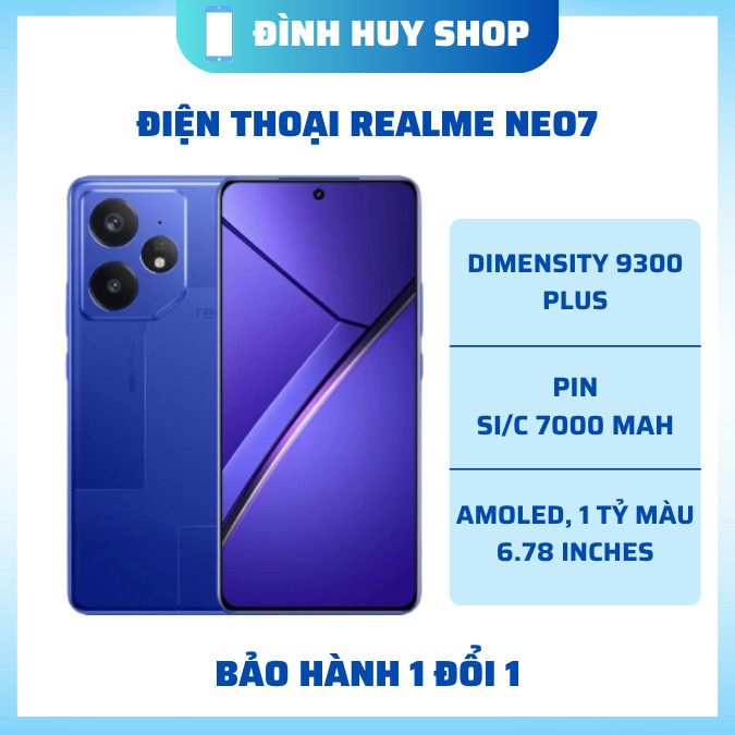Điện thoại Realme Neo 7 - Dimensity 9300 Plus - BH 1 đổi 1 - ĐÌNH HUY SHOP | Shopee Việt Nam
