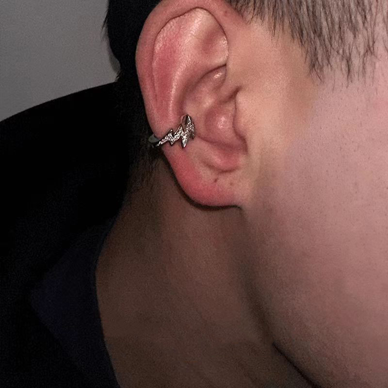 1 Chiếc Hip Hop Lightning Ear Cuff Clip Dành Cho Nam Và Nữ Không Xuyên ...