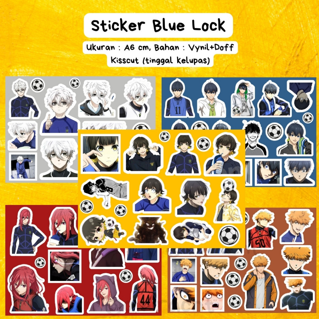 MINI STICKER PACK 🔔 Sticker Sheet Blue Lock A6 Vynil - Cắt Sẵn - Màng ...