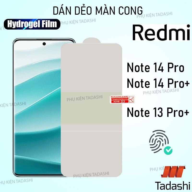 Miếng Dán Dẻo Hydrogel Redmi Note 14 Pro/Note 13 Pro Plus/ Note 15 Pro ...