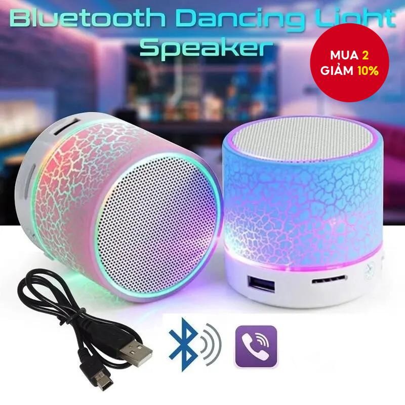 Loa Mini Bluetooth LED Loa siêu trầm USB đầy màu sắc Cột âm thanh MP3 ...