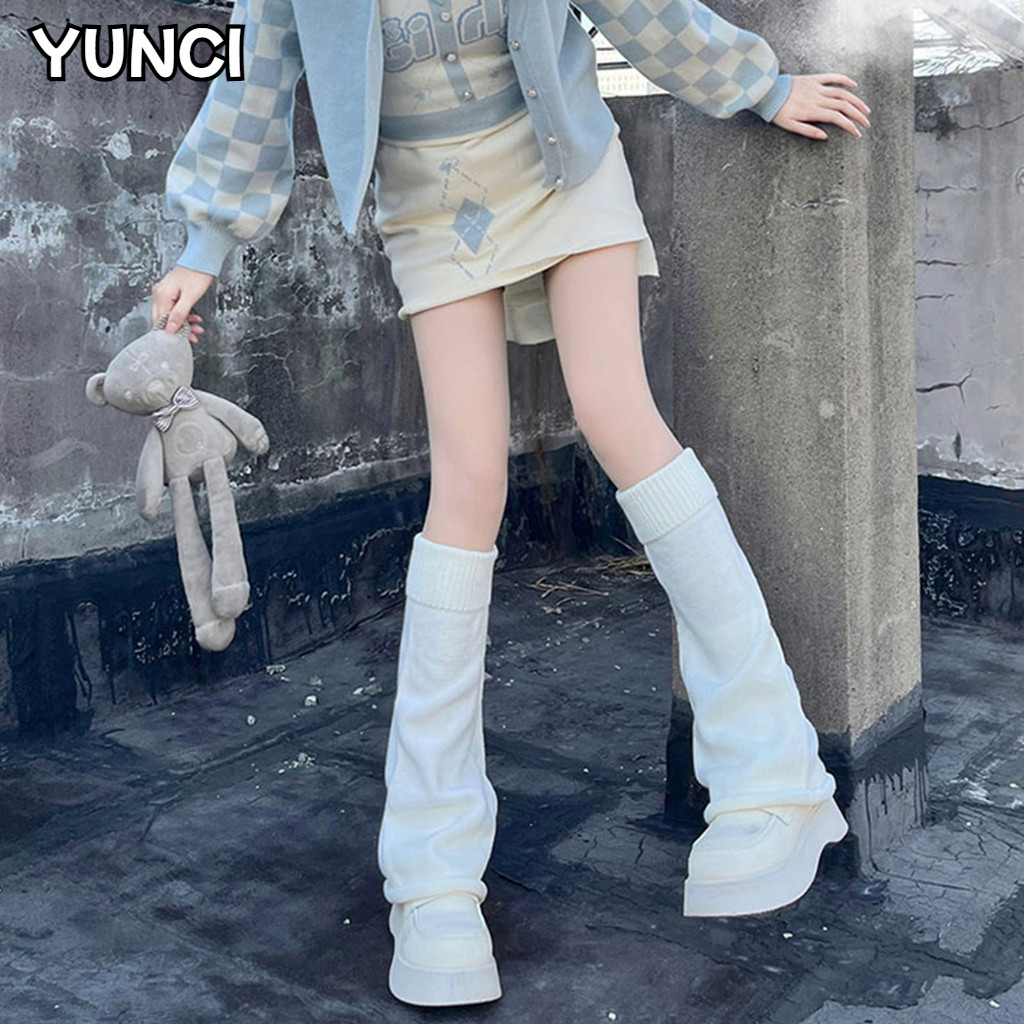 Vớ bắp chân loe Y2k lolita dễ thương dệt kim dài ấm áp mùa thu Kawai JK | Shopee Việt Nam