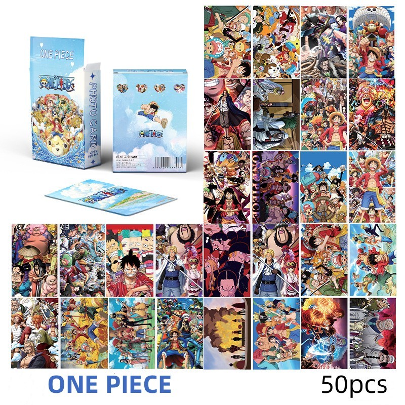 50-92pcs Manga Manhwa Kaitou Kiddo ONE PIECE Laser Holographic Lomo ...