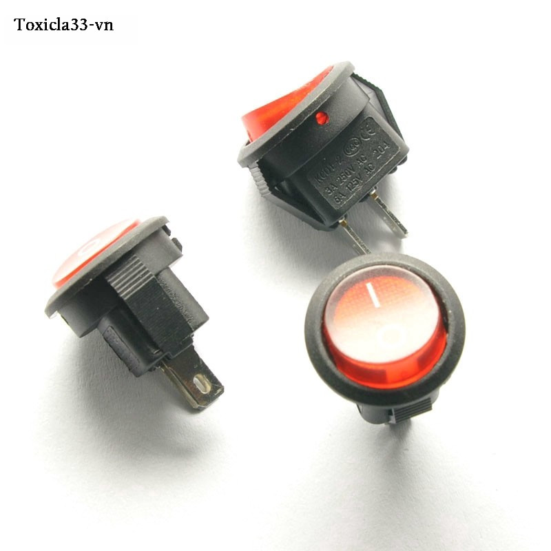 Bộ 10 công tắc Rocker chế độ ON/OFF 2 chân KCD1-204 3A/250V 6A/125V ...