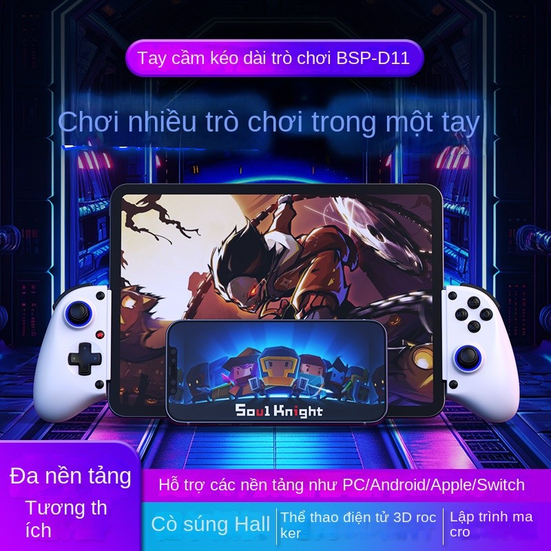 D11 Kéo dài Tay cầm chơi game Bluetooth không dây Hall Kích hoạt Macro ...