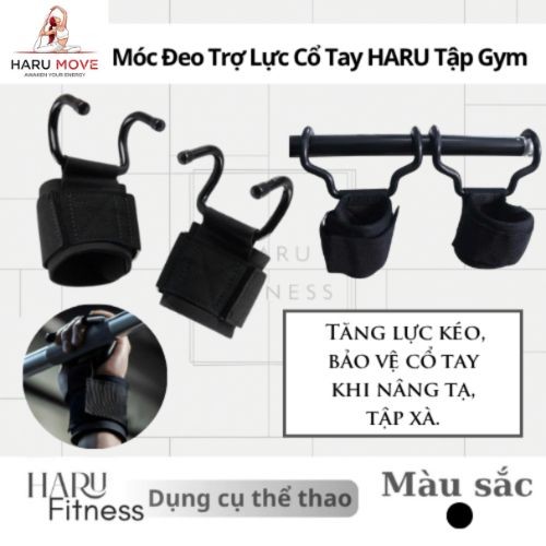 Haru Move - Móc Đeo Haru Trợ Lực Cổ Tay Tập Gym – Hỗ Trợ Nâng Tạ, Tập Xà Đơn, Chống Trượt, Bảo ...