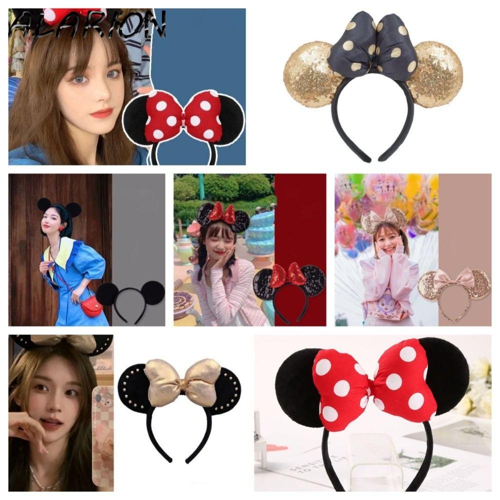 Mũ nón chuột Minnie và vòng tai Mickey công chúa, băng đô sequin dễ ...