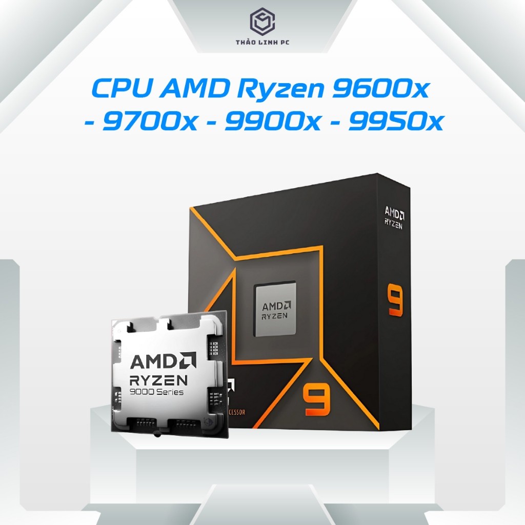 CPU AMD Ryzen 9600x 9700x 9900x 9950x Tray New hiệu năng cao, bảo hành ...