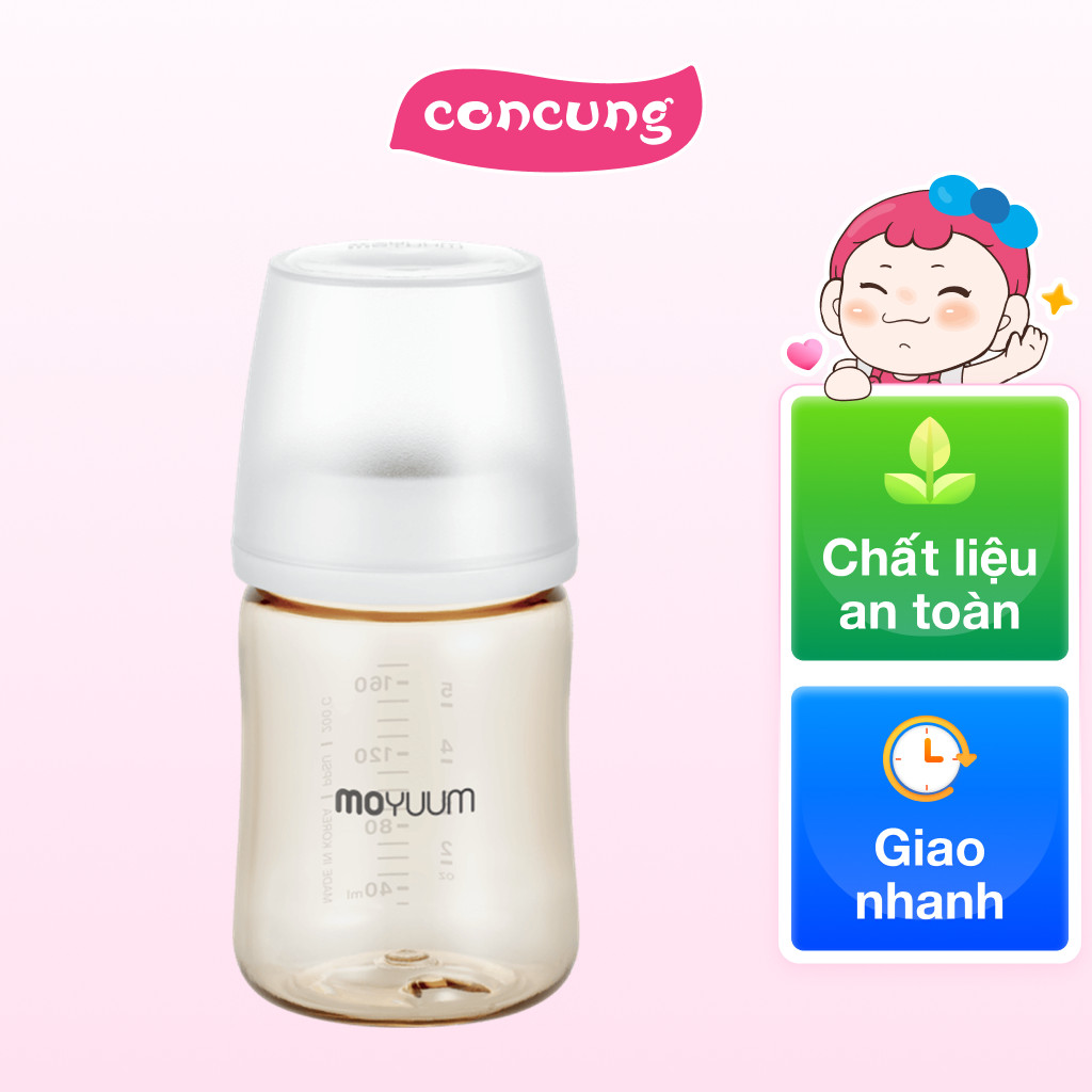 Bình sữa Moyuum thế hệ 3 PPSU 170ml (Beige) | Shopee Việt Nam