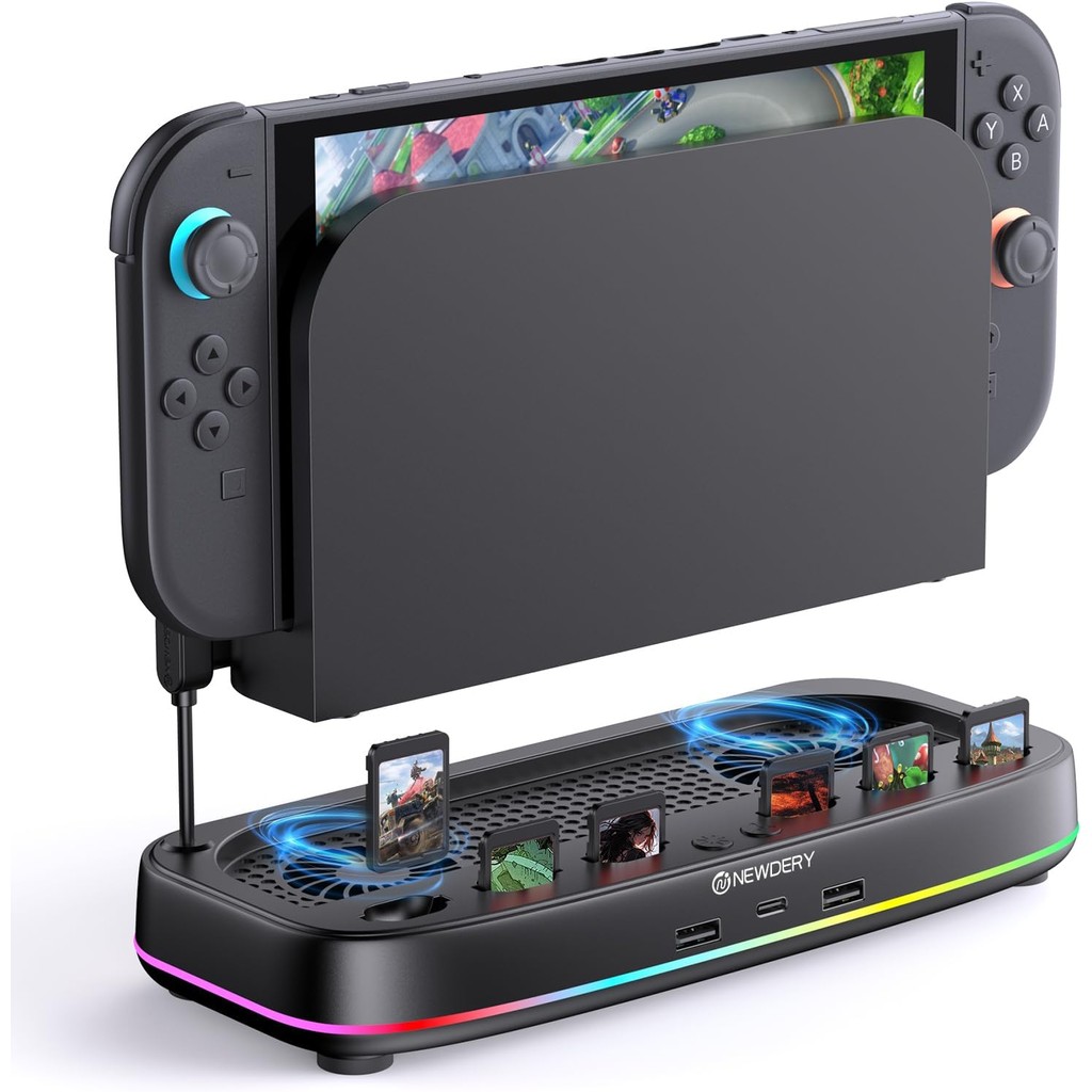 Quạt làm mát cho Nintendo Switch 2 Dock với quạt kép, 3 tốc độ có thể ...