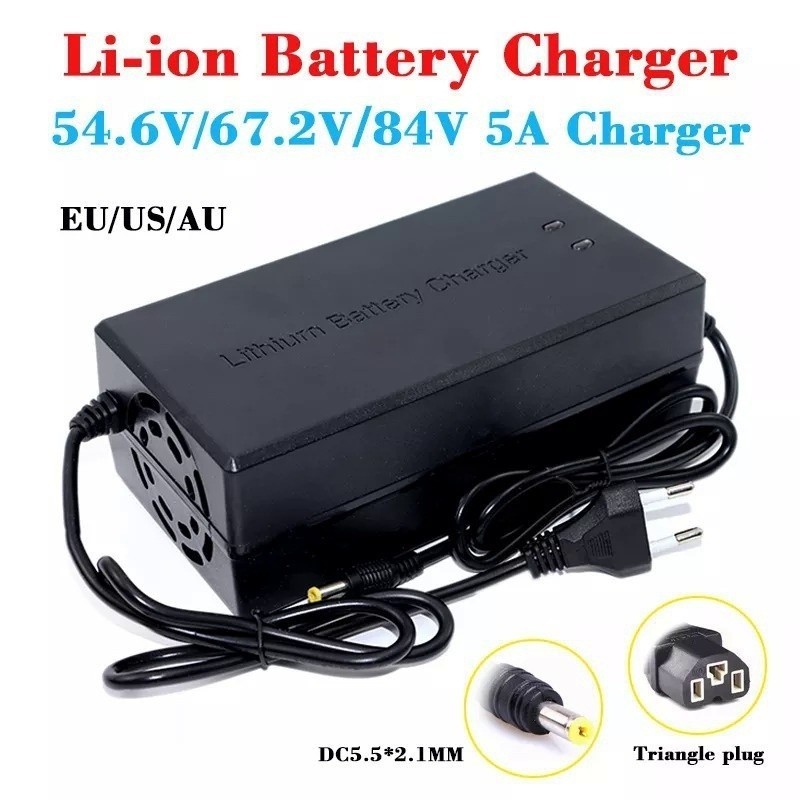 Bộ Sạc Pin Lithium 54.6V/67.2V/84V 5A Bộ sạc Li-ion 48V 60V 72V 5A 110-220V cho 13S 16S 20S 20A ...