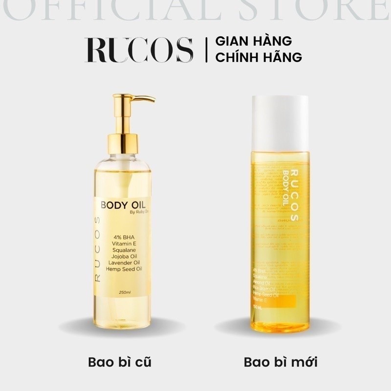 Dầu dưỡng masage toàn thân body oil rucos - MÈO BEAUTY | Shopee Việt Nam