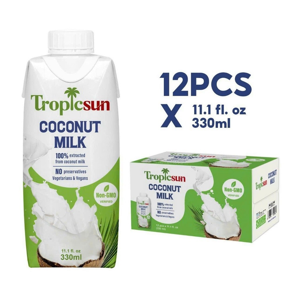 Nước cốt dừa đậm đặc Tropicsun Thùng 12 hộp x 330ml (Date T10/2024) | Shopee Việt Nam