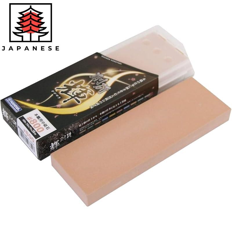 [Direct from JP]NANIWA Professional Sharpening Stone Set with Sharpening Base and Storage Case ...
