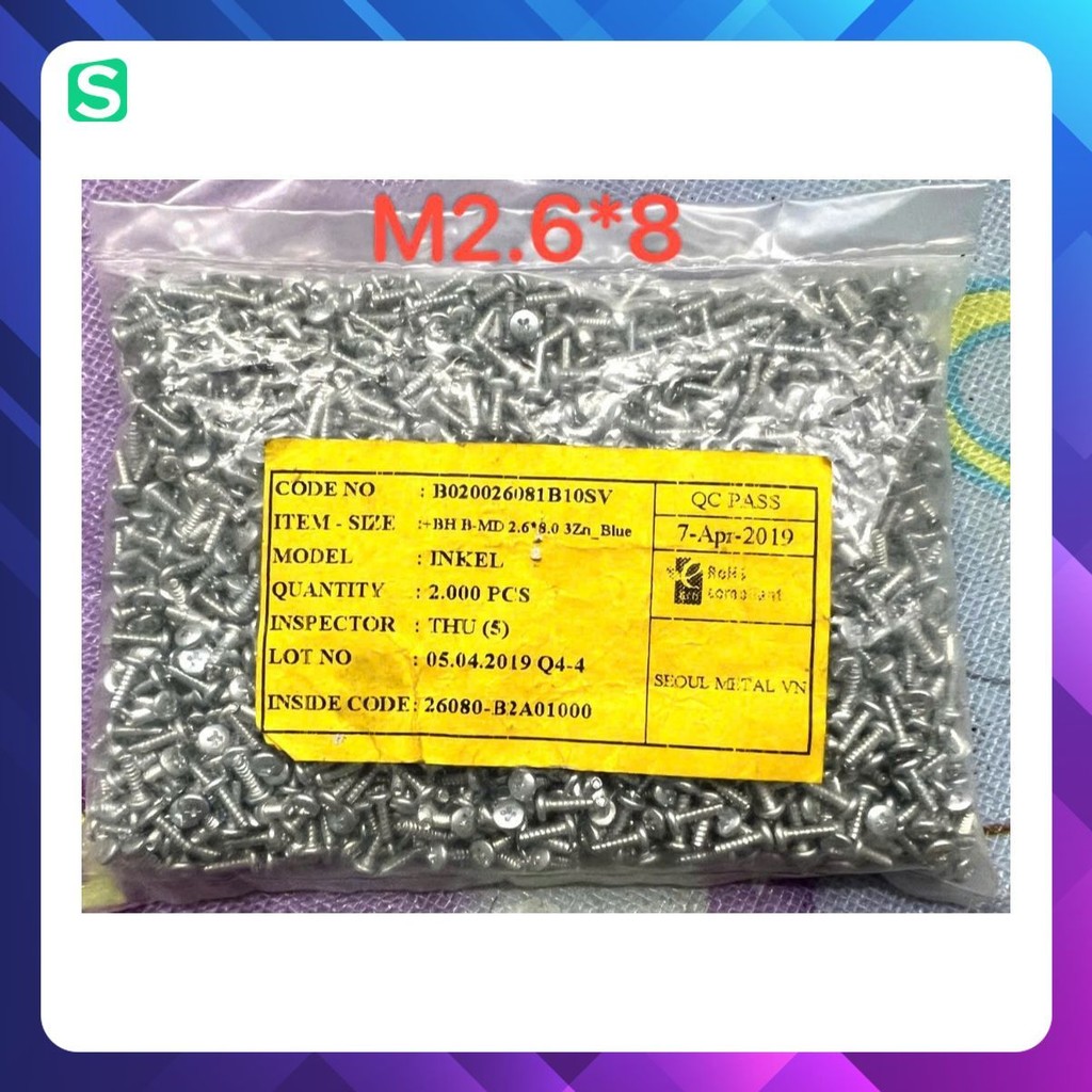 [ 100 con ] ỐC VÍT BẮT AMPLI…( M2x6 M2x8 M2.6x8 M2.6x10 các mẫu ,các ...
