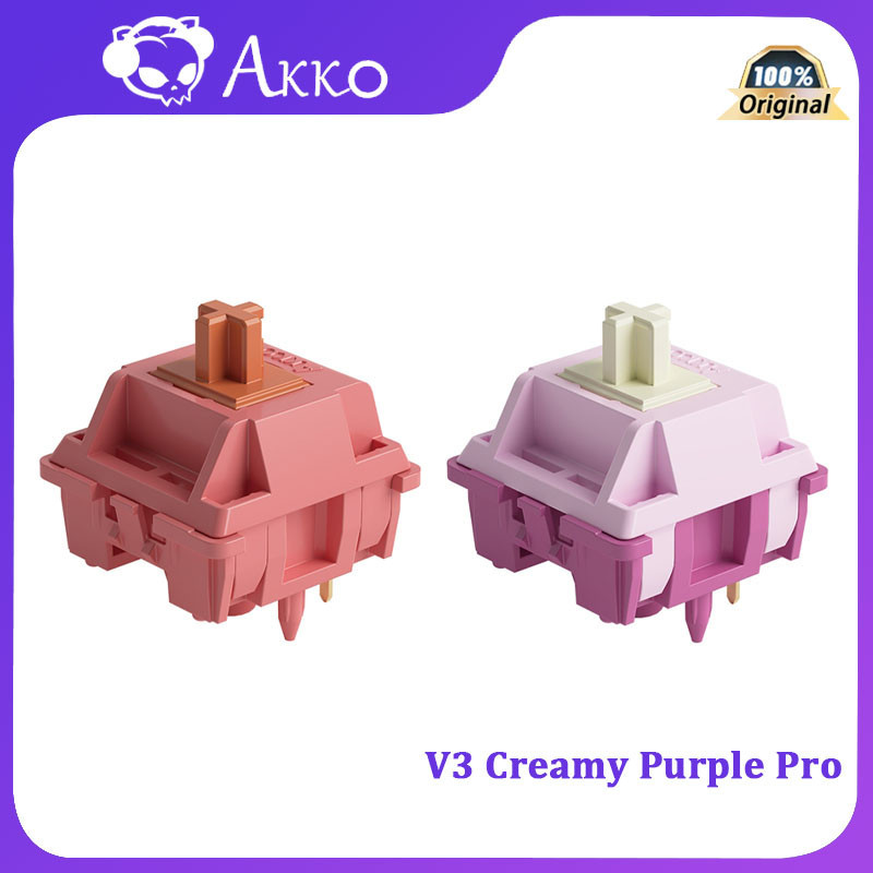 Công tắc Akko V3 Creamy Purple Pro |Công tắc gỗ hồng sam AKKO với 5 ...