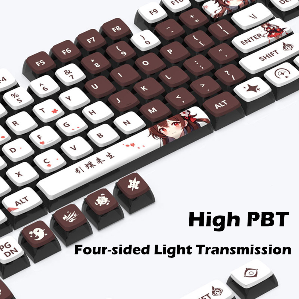 Hutao Pudding Keycap Truyền ánh sáng bốn mặt SAX Profile PBT Dye Thăng ...
