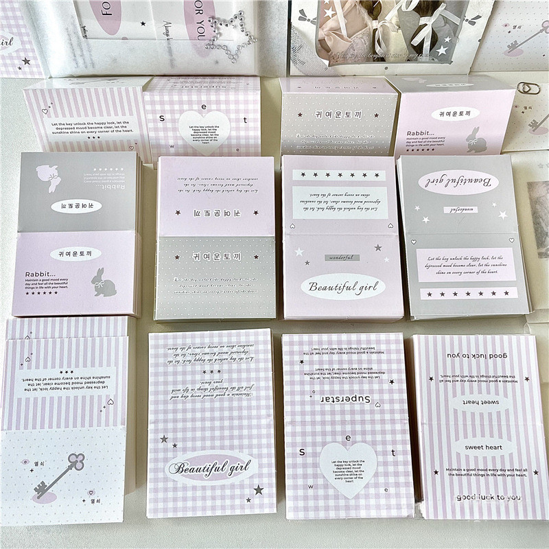 8 Cái / bộ Ins Pink English Card Head Chất Liệu Bao Bì Thẻ Gấp | Shopee ...