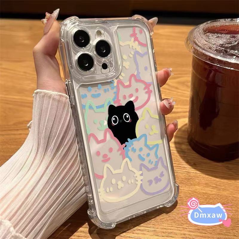 Color Lines Cat Middle Cute Black Cat Phone Case cho Google Pixel 9 Pro ...
