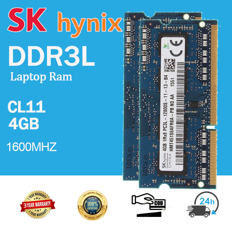 sk hynix 4gb ddr3l 1600mhz 1rx8 pc3l 12800s 204pin Ram pc3l 12800 memory For laptop | Shopee ...