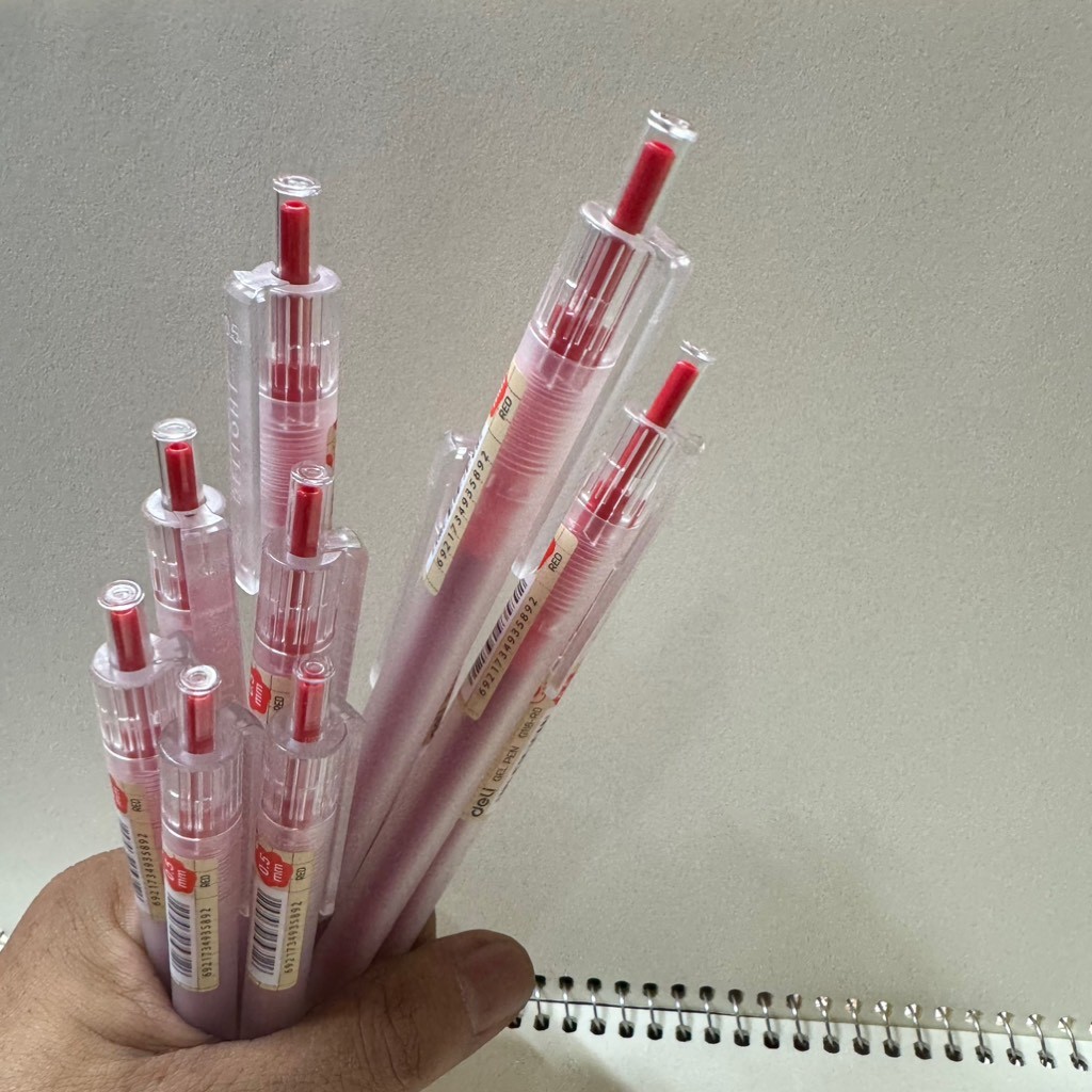 MỘT CÂY BÚT GEL RED DELI G118-RD (MÀU ĐỎ) - [VPP-NS EmBoy] - ẢNH THẬT ...
