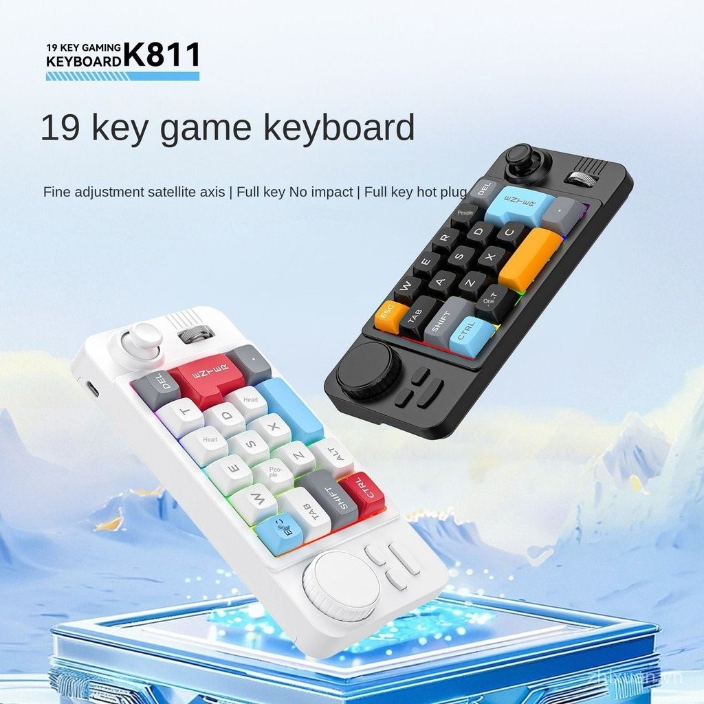 Trò chơi chính Máy tính RGB19 Bàn phím con lăn kép cơ khí Phụ kiện cần ...