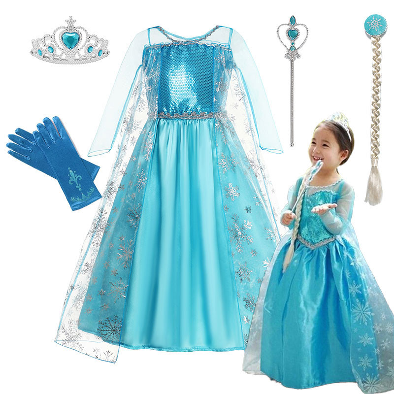 Bé Gái elsa Váy Công Chúa Cosplay elsa Trang Phục Cho Trẻ Em Sinh Nhật ...