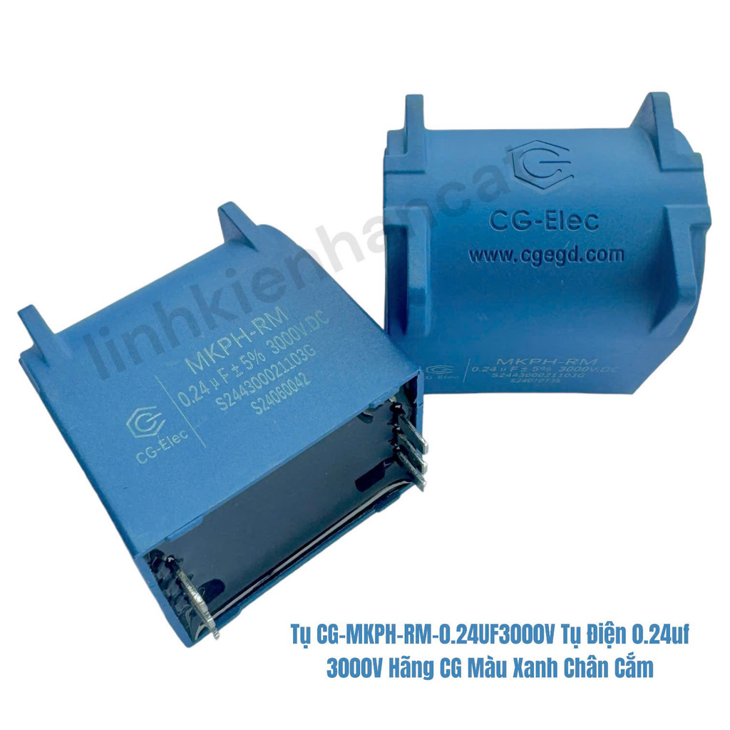 Tụ CG-MKPH-RM-0.24UF3000V Tụ Điện 0.24uf 3000V Hãng CG Màu Xanh Chân ...