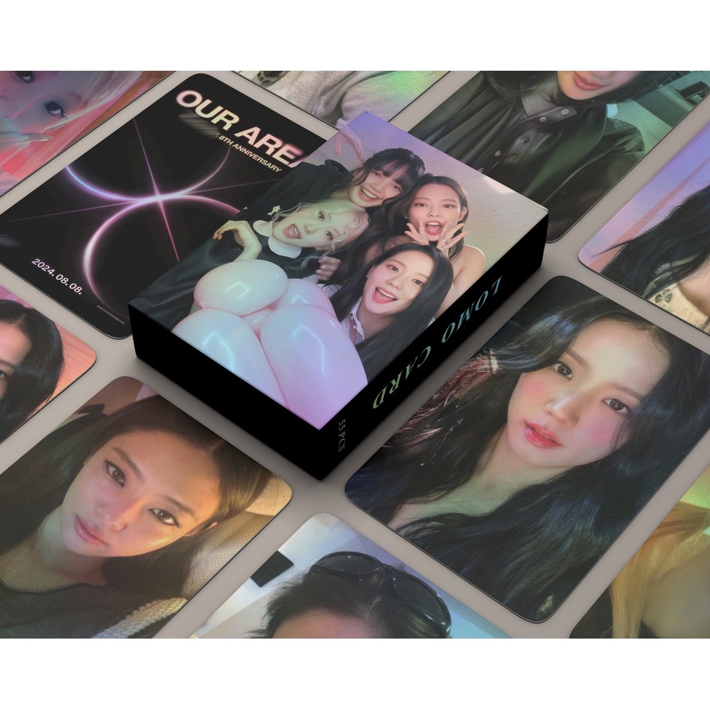 50-124pcs BP 8th Anniversary Laser Lomo Cards In Your World JISOO LISA ...