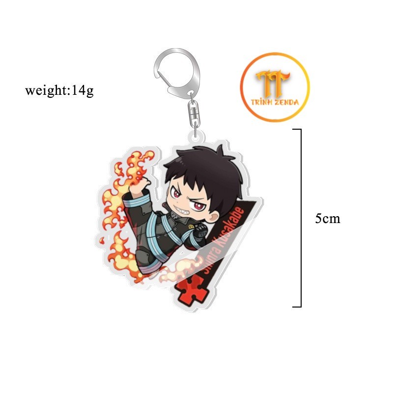 Móc Khoá, Standee, Tranh Kính Mô Fire Force Shinra Kusakabe Kotatsu ...