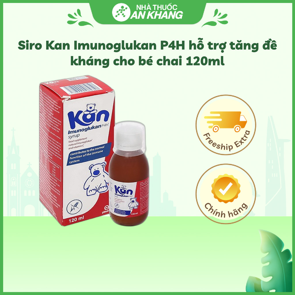 Siro Kan Imunoglukan P4H hỗ trợ tăng đề kháng cho bé chai 120ml ...