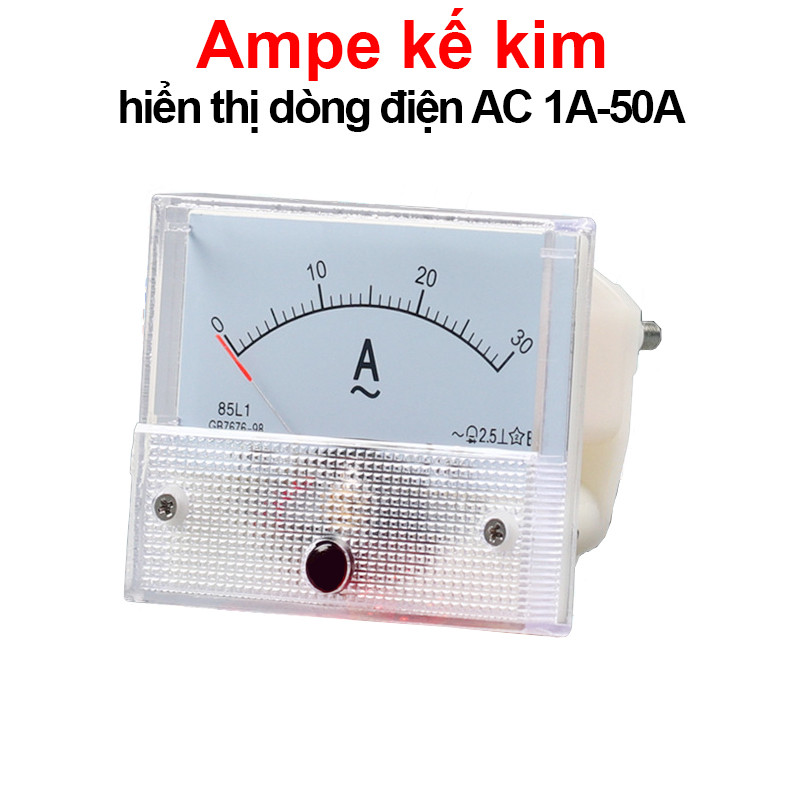 Ampe kế kim hiển thị dòng điện AC 1A - 50A | Shopee Việt Nam