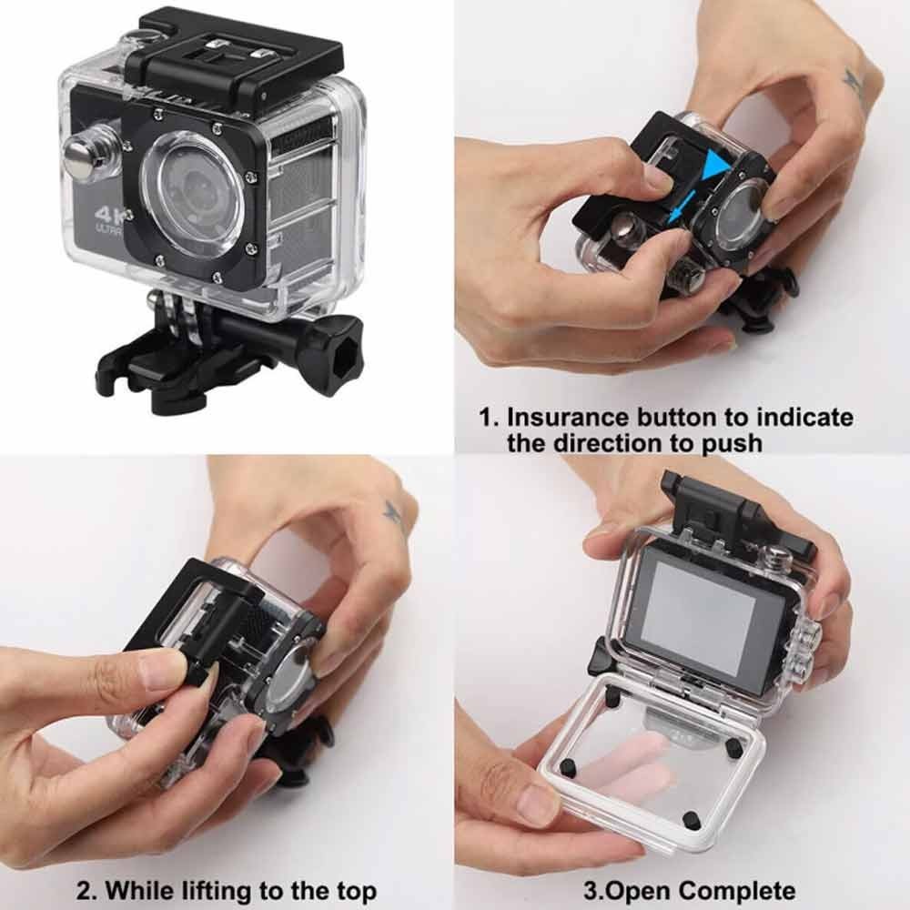 4K Sport Go Pro 170° Action Camera Ultra HD 20MP WiFi Waterproof Remote ...