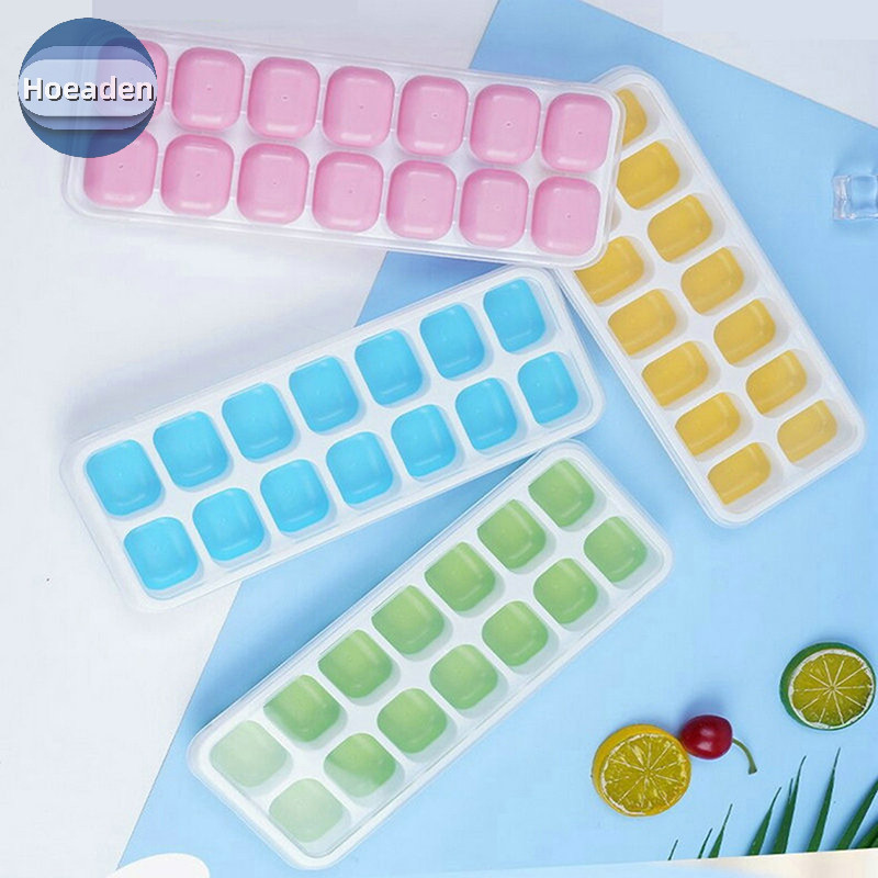 Khay Đá Silicon 14 Lỗ Hoeaden Có Nắp Hộp Vuông Thực Phẩm Phụ Trợ Puree ...